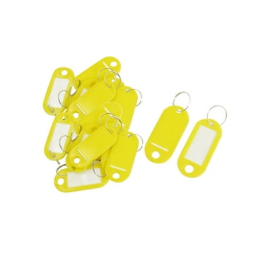 Plastic Key ID Tags Name Card Labels Keyring Keychain White 10pcs ...