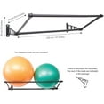 Exercise Ball Holder | Organize Your Space | Wall Mounted Rack | Yoga ...