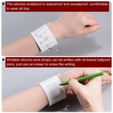 Silicone Memo Wrist Band Measure Ruler Reusable Slap Bracelets Writable ...