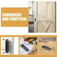 SOPOTUTU Barn Door Handles Easy to Use Pocket Door Pull Black Stainless ...