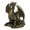 Ebros Draco Gothic Dragon Sculpture with Wings & Blue Orb, 8" Tall Home ...