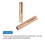 Uxcell 5pcs 13N24 TIG Welding Collet 1/8" (3.2mm) Copper Tungsten ...