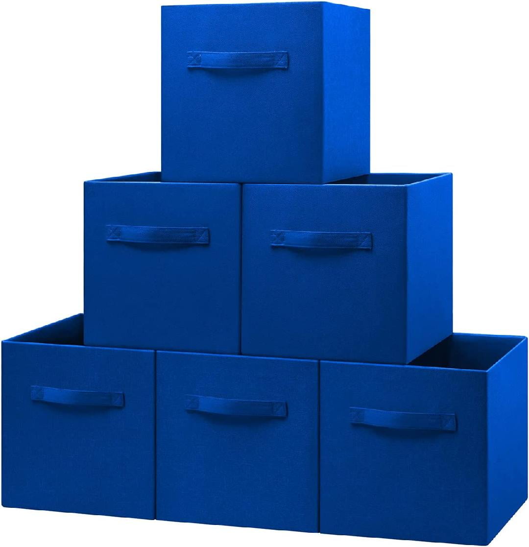 Thicker 11 Inch Cube Storage Bins For Organization Fabric Storage Cubes Collapsible Cubby