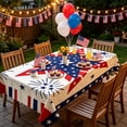 250th Anniversary Plastic Tablecloth, Disposable Rectangle Independence ...