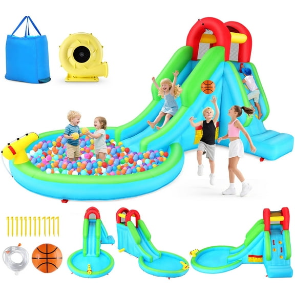 Dude Perfect Ultimate Sports Inflatable Bounce House, 4-in-1, 8' X 10 ...