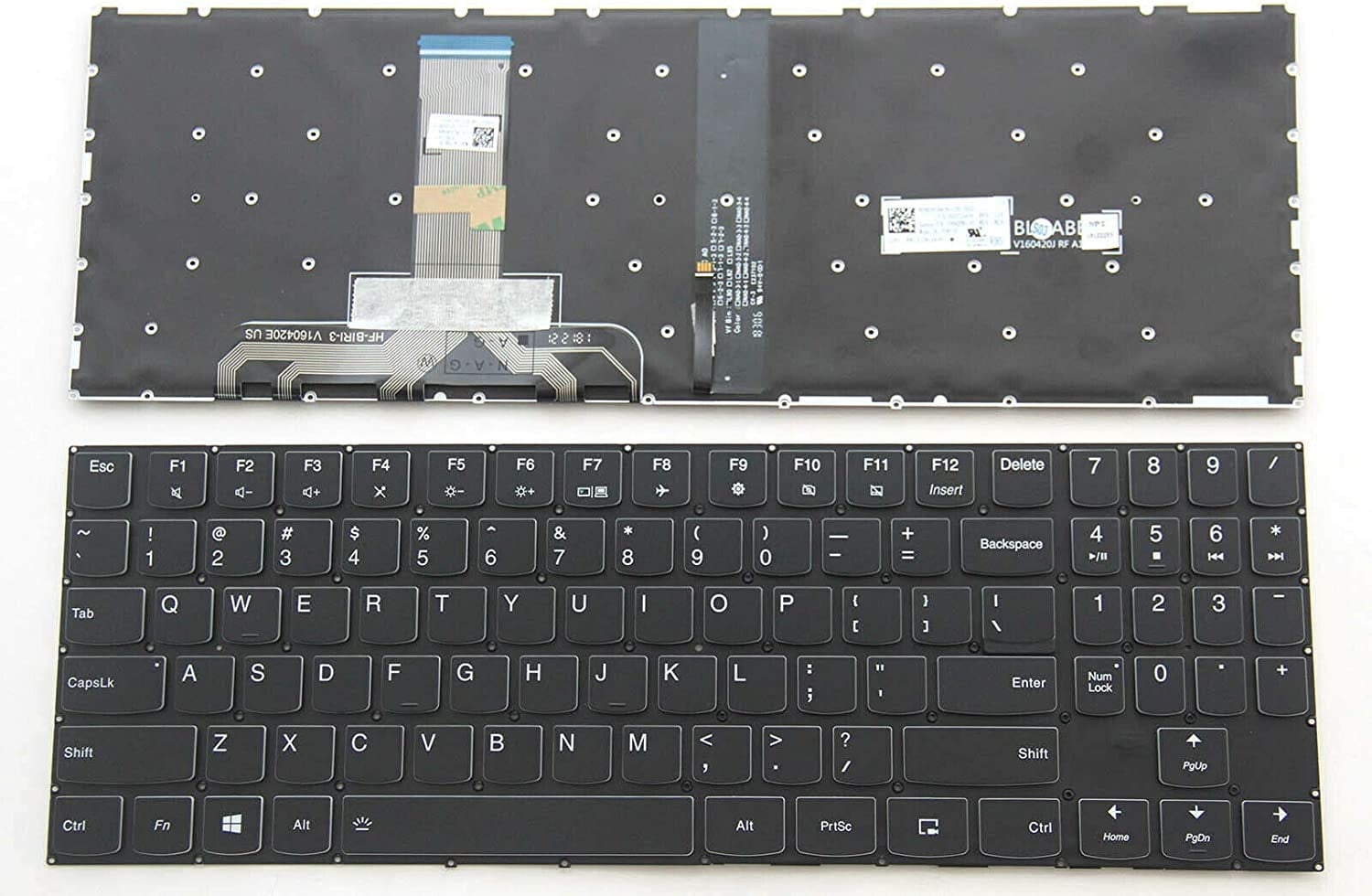 New US Black English Backlit Laptop Keyboard (Without palmrest ...