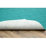 Free Shipping! Garland Rugs Brentwood Drizzle Teal 7 ft. 6 in. x 9 ft ...