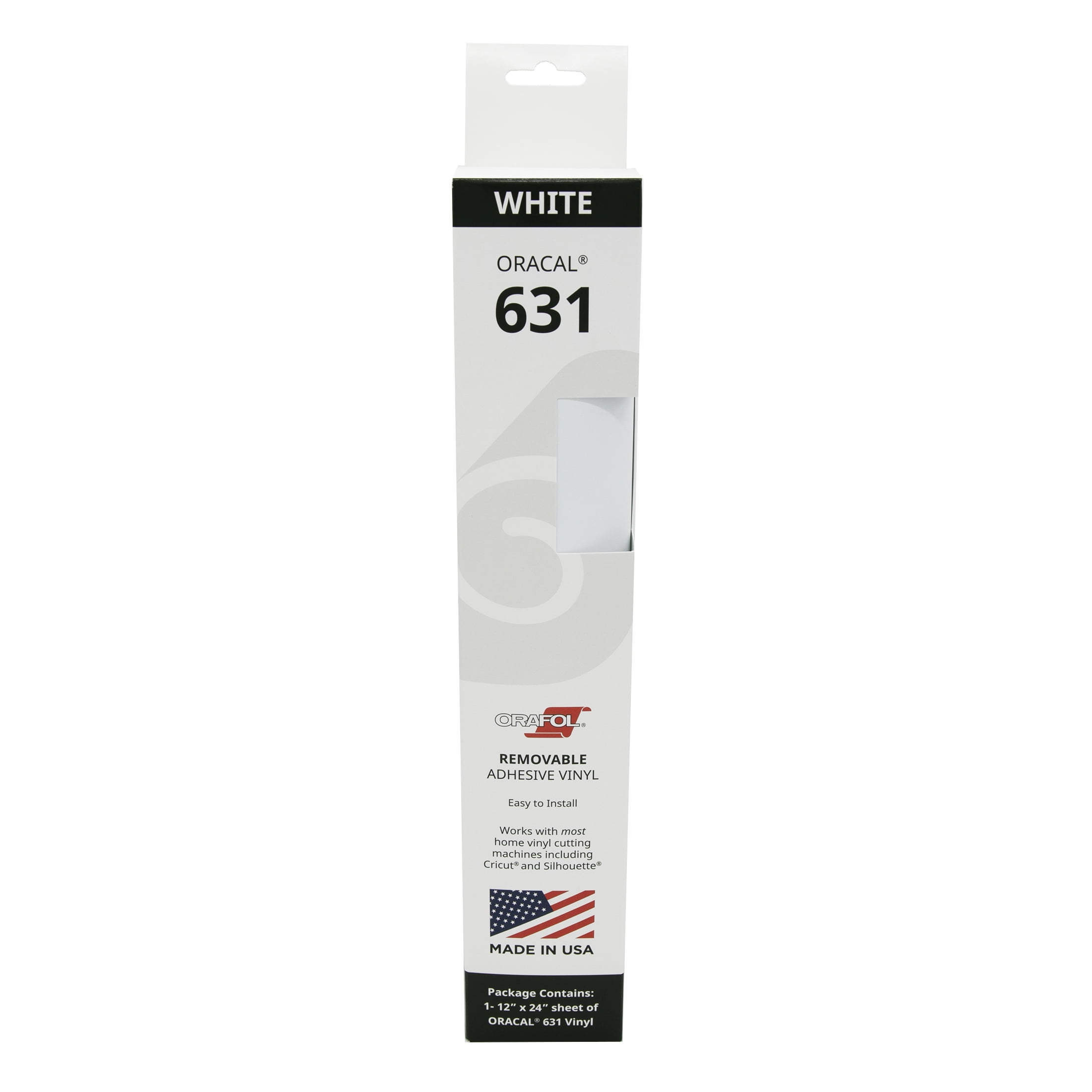 Oracal® 631 White Removable Matte Vinyl - 12" x 24" Single Sheet ...