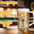 30 Pcs Plastic Beer Mug with Handles 16 oz Acrylic Beer Stein Bulk ...