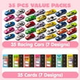 SYNCFUN 28 Packs Valentines Day Die-Cast Racing Cars Cards, Classroom ...