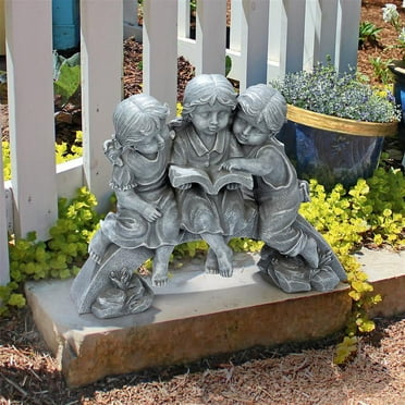 Design Toscano Flower Children Metal Garden Statue: Boy - Walmart.com