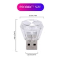4Pcs USB LED Lamp Car Interior Light Cars Cigarettes Atmospheres Light ...