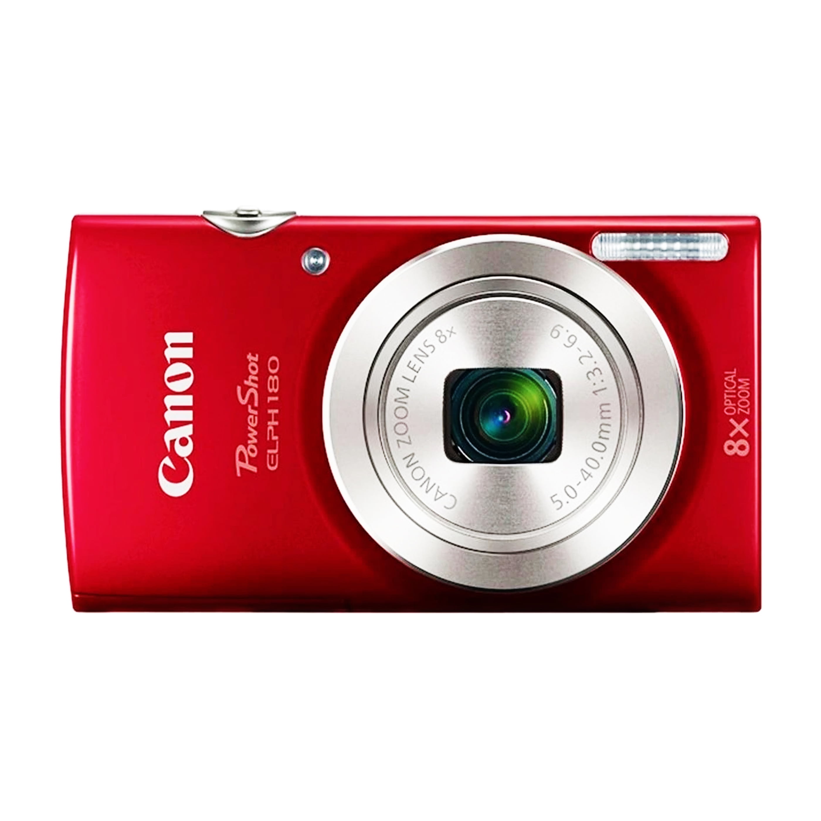 Cámara PowerShot ELPH 180 roja Canon 20 megapixeles Zoom optico 8X ...