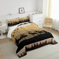 Erosebridal Moose Silhouette Bedding,Bear Elk Bear Comforter Set,Full ...