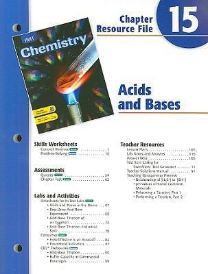Pre-Owned Holt Chemistry Chapter 15 Resource File: Acids and Bases ...