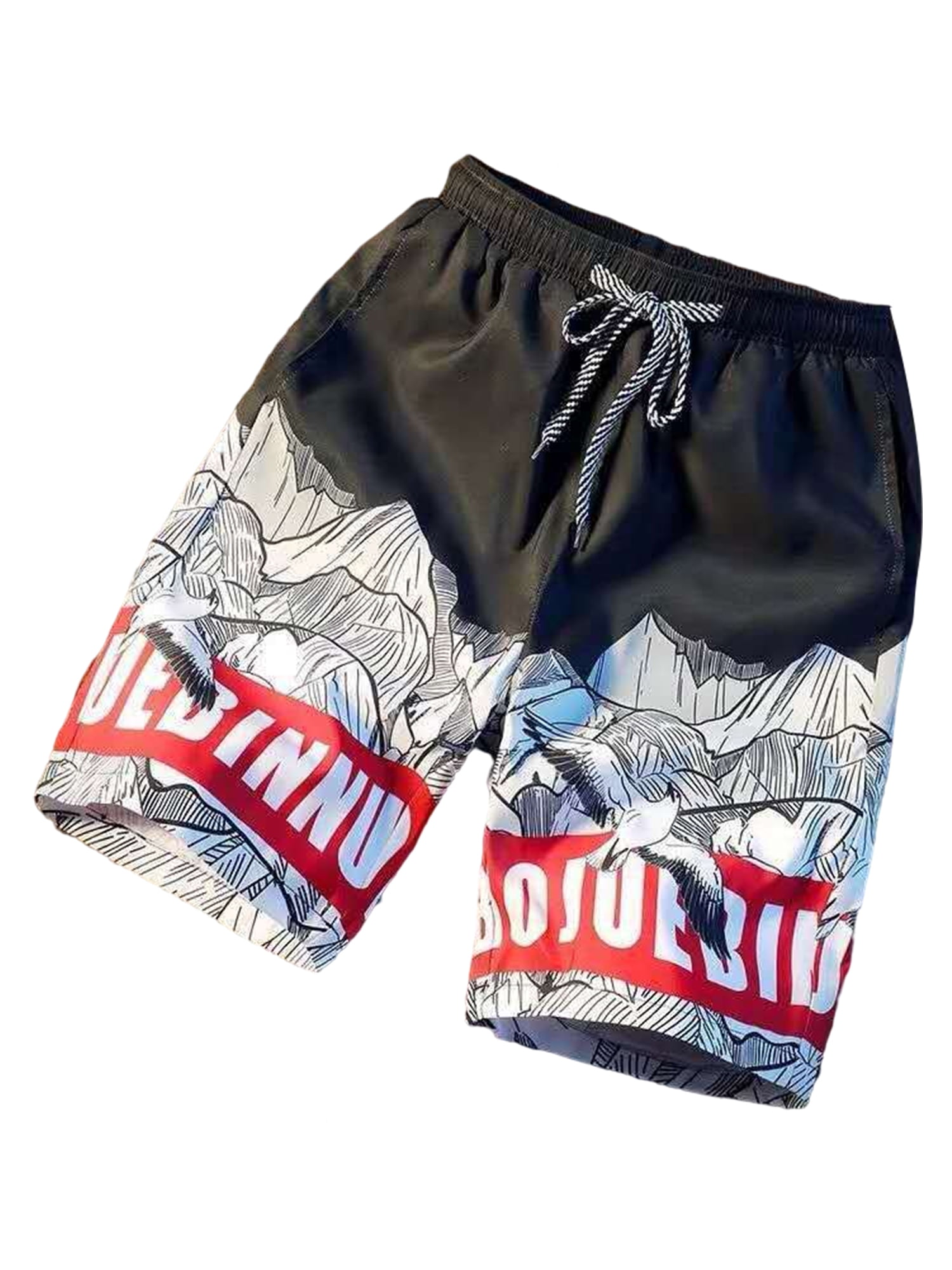 Mawclos Mens Hawaiian Beach Shorts 3d Printed Swim Trunks Quick Dry