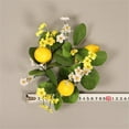 Artificial Lemon Leaf Wreath Table Centerpiece 18cm Faux Greenery ...