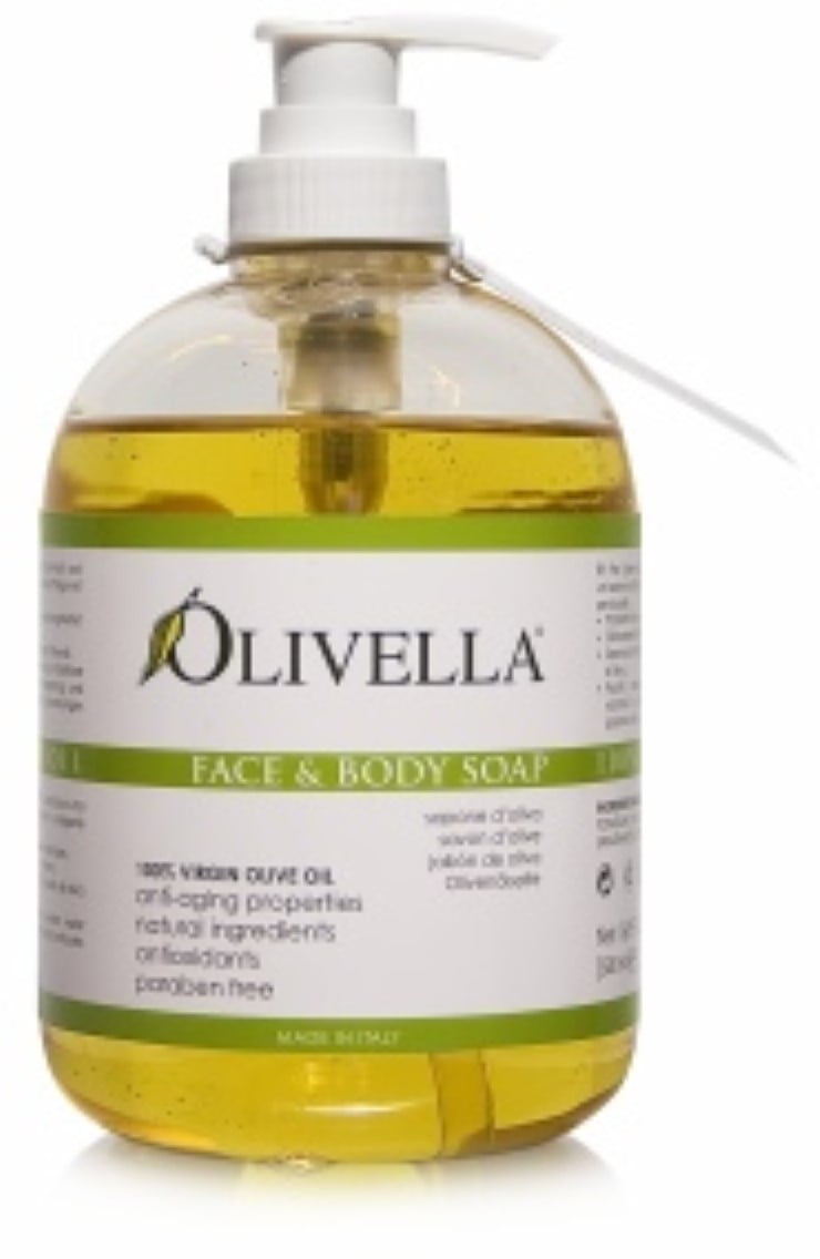 Olivella Virgin Olive Oil Face and Body Liquid Soap 16.9 oz (Pack of 3 ...