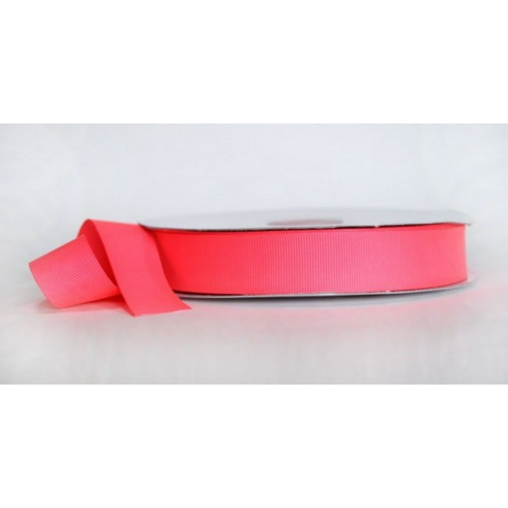 Ribbon Bazaar Neon Grosgrain 3/8 inch Pink 50 yards 100% Polyester ...