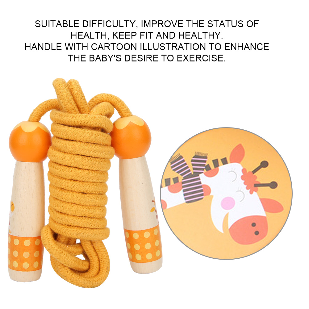 TOPINCN Outdoor Toy,Kid Jumping Rope,Wooden Skipping Rope Fitness ...