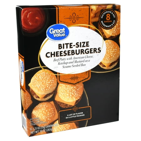 Great Value Frozen Bite-Size Cheeseburgers, 10 oz, 8 Count – BrickSeek