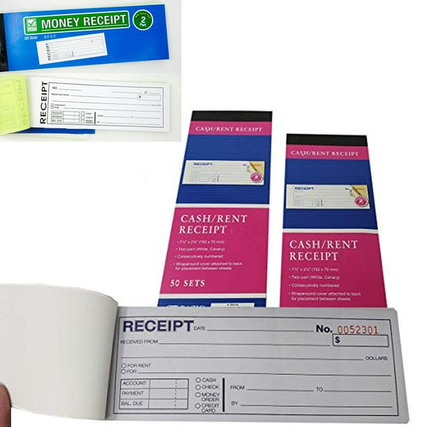 1 Cash Money Rent Receipt Record Book 2 Part 50 Sets Duplicate Copy ...