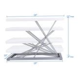 Rocelco 19" Portable Desk Riser, Height Adjustable Travel Standing Desk ...