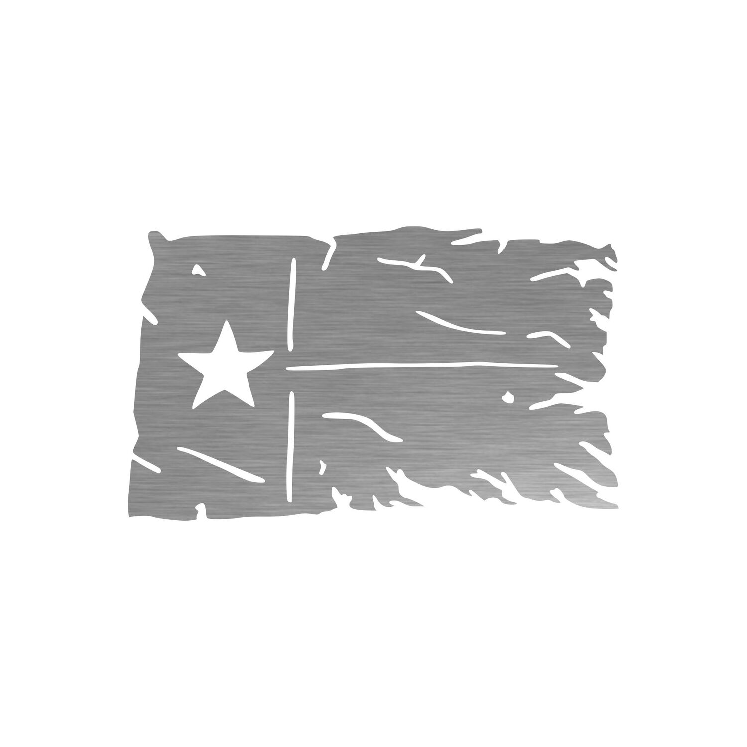 Precision Metal Art Texas Tattered Flag Steel Laser Cut Wall Art-Finish ...