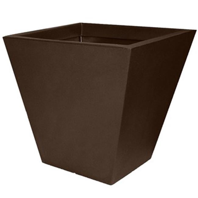 18 in. Cosmopolitan Square Planter - Espresso - Walmart.com