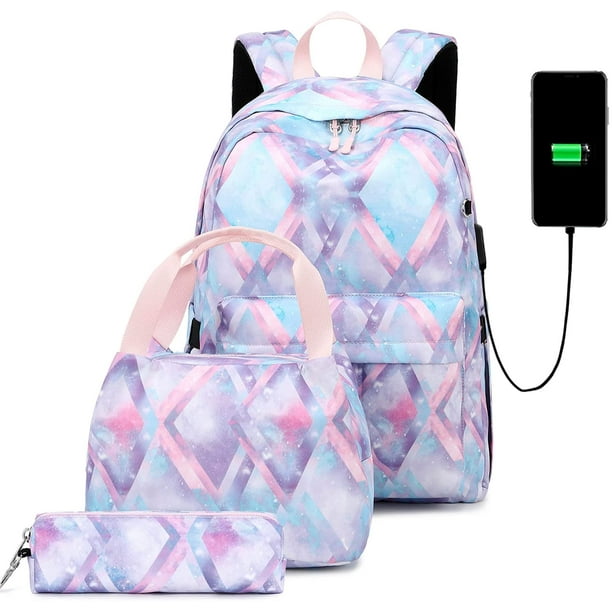 Teen Girls Backpack School Book Bag Set with Lunch - Walmart.ca