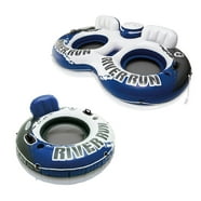 Intex River Run II 2-Person Water Tube Float w/ Cooler and Connectors ...