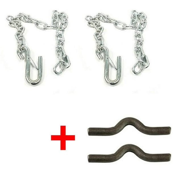 Southwest Wheel 1/4" x 36" S-Hook Trailer Safety Chains w/Weld on ...