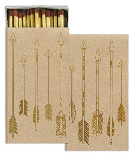 Gold Arrows Match Box with Wooden Matches - Walmart.com