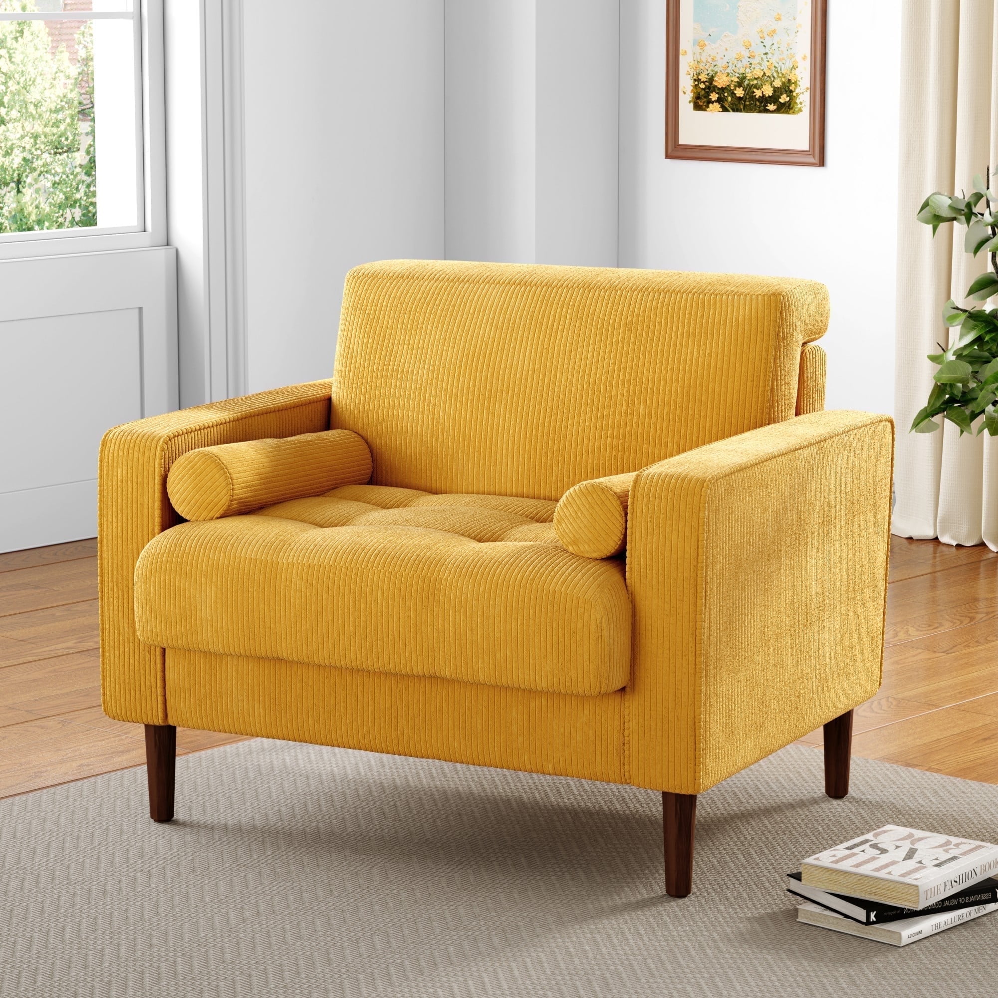 Click here for Dreamsidea Modern Upholstered Corduroy Accent Chai... prices