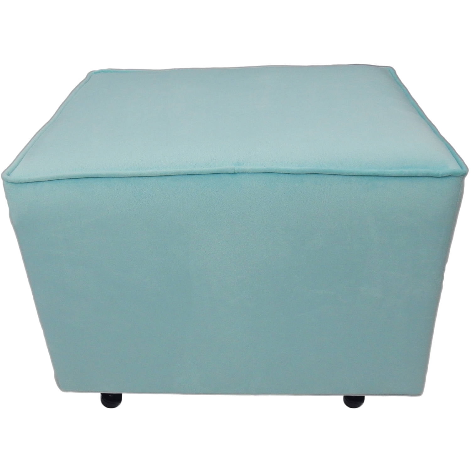 Comfy Cozy Ottoman, Aqua Velvet - Walmart.com