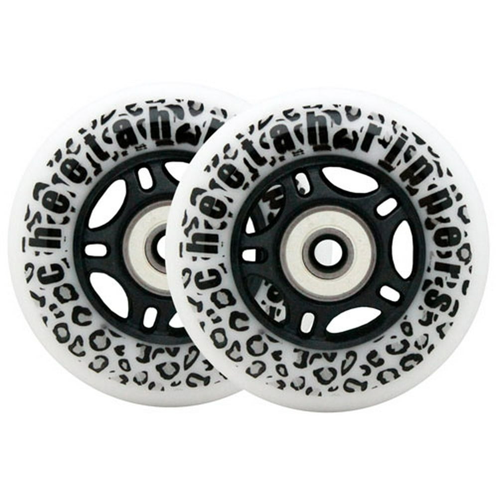 WHITE CHEETAH Wheels for RIPSTICK ripstik wave board ABEC 9 76MM 89A ...