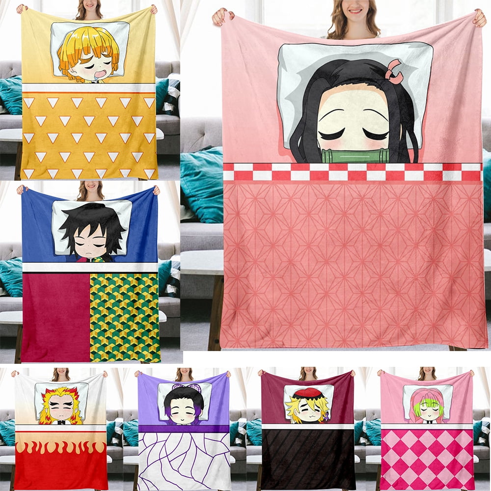 Anime Demon Slayer blanket,soft and warm flange holiday Christmas tree ...