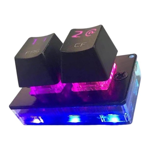2-Key Keypad Mechanical Keyboard Hot Swap RGB Cool Backlit Gaming Pads ...