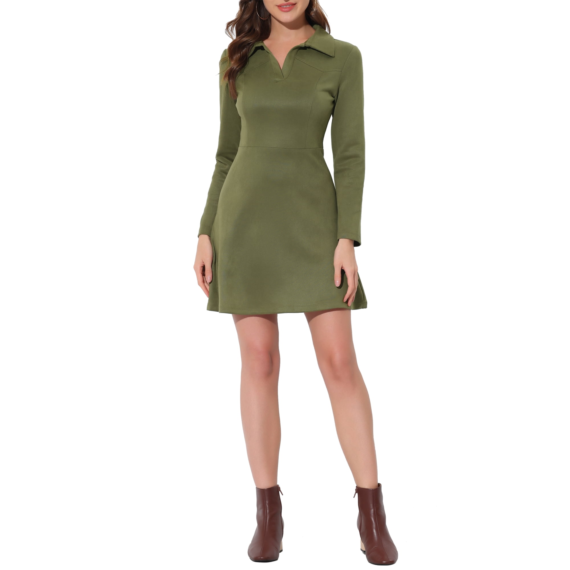 Click here for Inspire Chic Womens Faux Suede Lapel Neck Long Sle... prices