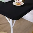 JISEN Cocktail Square Table Top Cover Spandex Fitted Stretchable ...