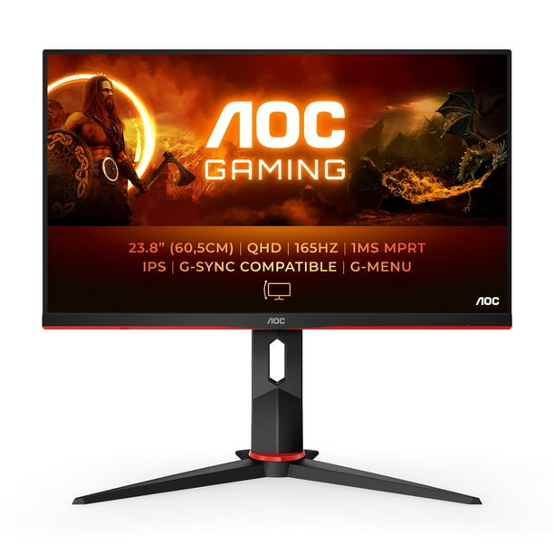 61cm/24" (2560x1440) AOC Q24G2A/BK Gaming IPS 1ms 165Hz IPS QHD DP HDMI ...