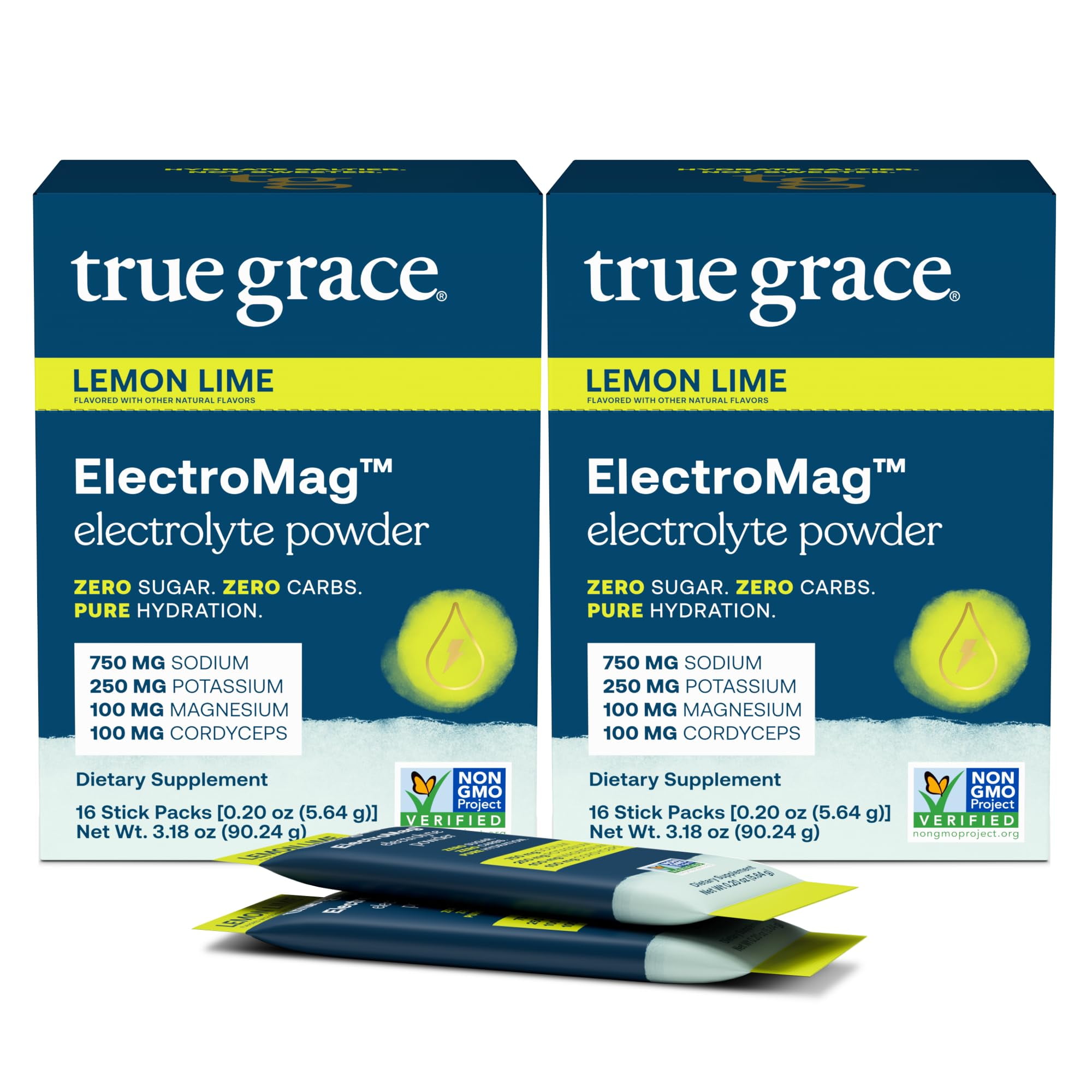 Electrolito en polvo True Grace ElectroMag Lemon Lime 32 porciones ...