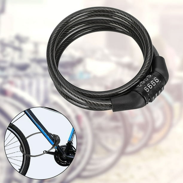 Candado Para Bicicleta, Cable De Acero Al Manganeso, Candado Para Bicicleta, Combinación De ...