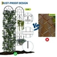 Riedhoff 2-Pack Iron Garden Trellis - 55"x11.8" Climbing Plants Trellis ...