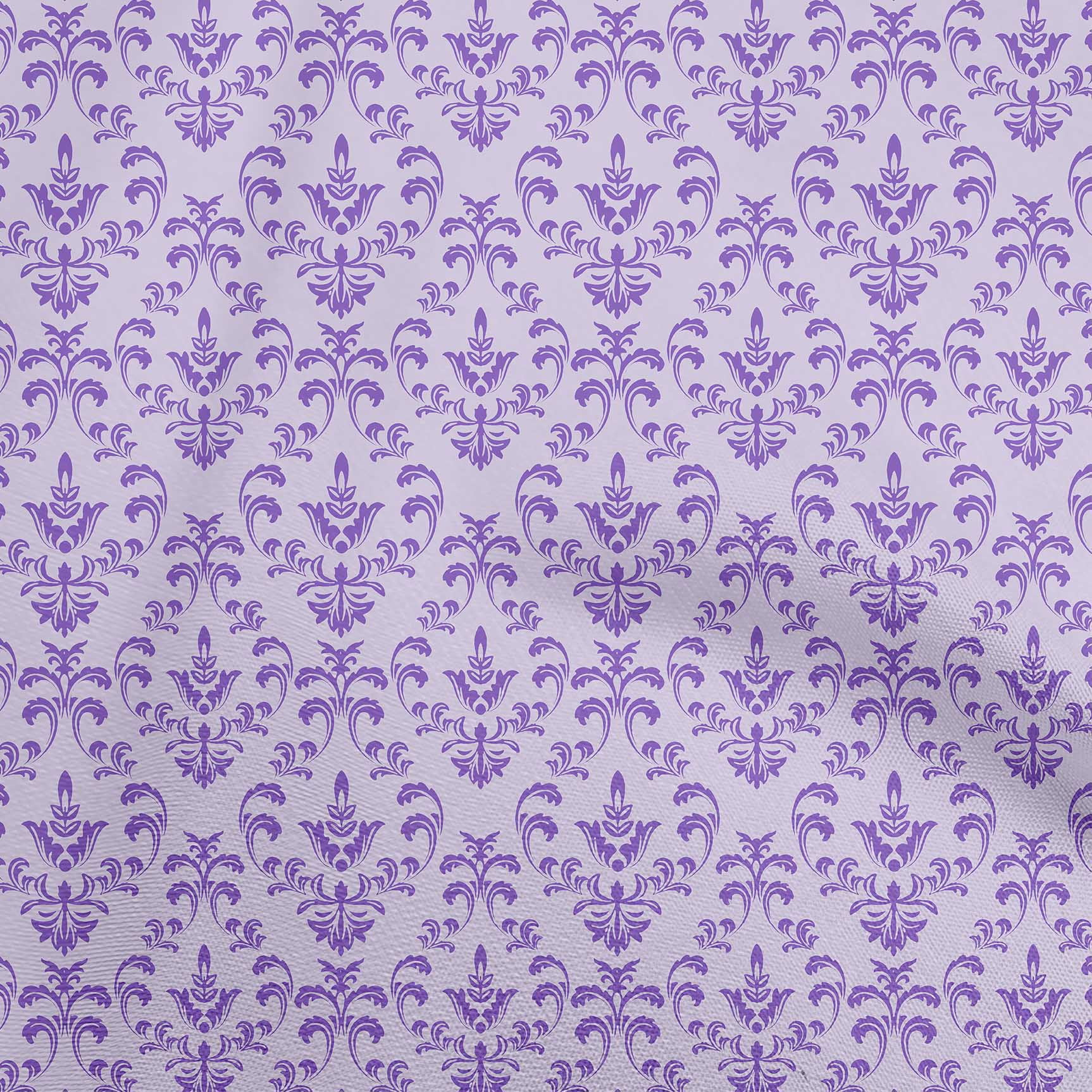 oneOone Silk Tabby Amethyst Fabric Damask Dress Material Fabric Print ...