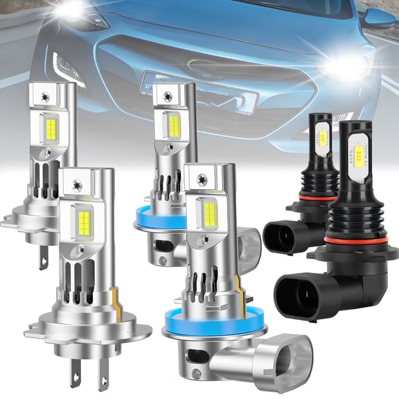LED Headlight Bulbs H7 Combo Fit for Hyundai Tucson 2016-2018,H7 High ...