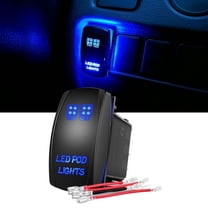 Nilight LED Light Bar Rocker Switch STEREO Rocker Switch 5 Pin Laser On ...