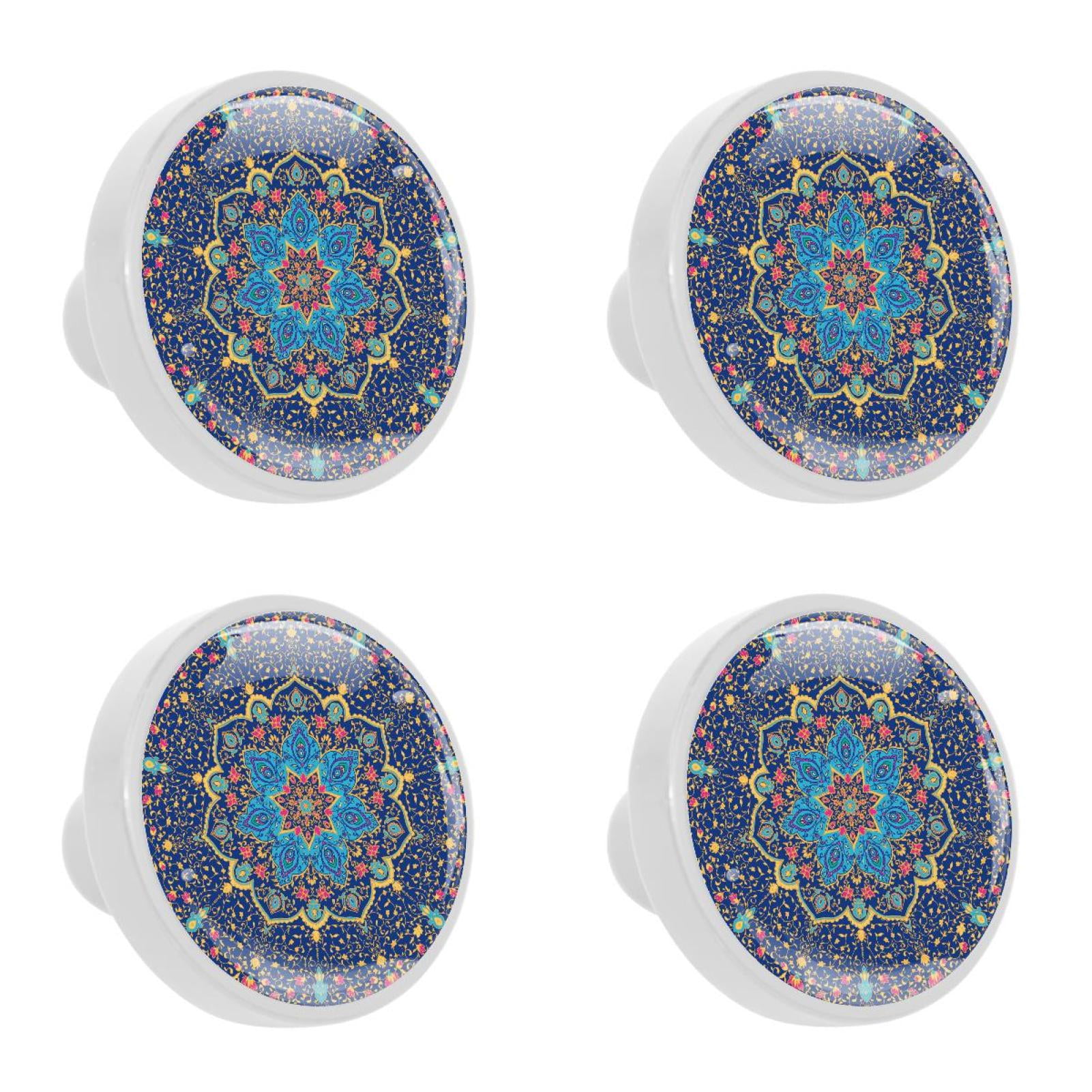 4 Pcs Islamic Indian Floral Knobs for Kitchen Cabinet Cupboard Dresser ...