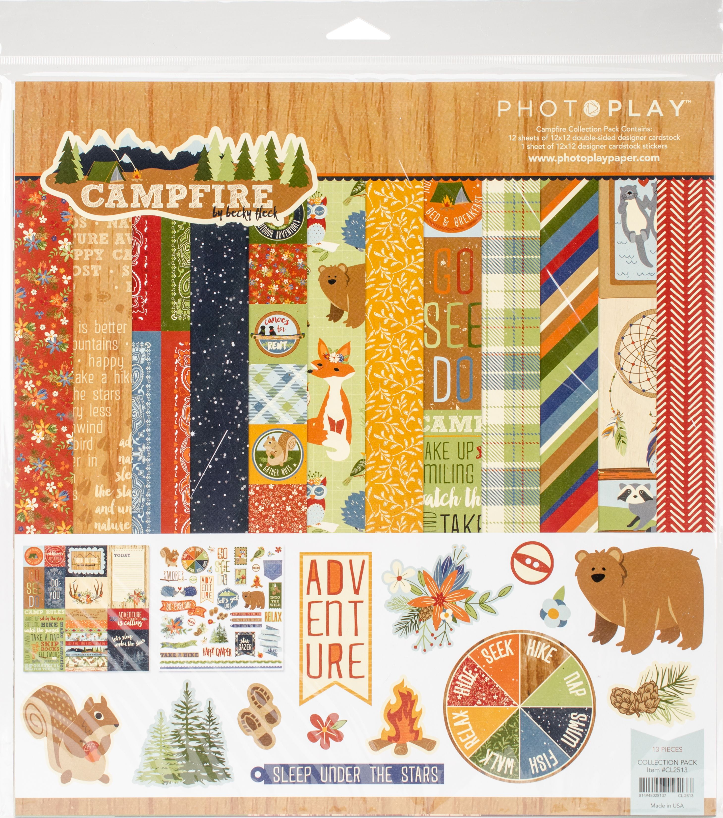 Campfire Stickers 12"X12"-Elements - Walmart.com