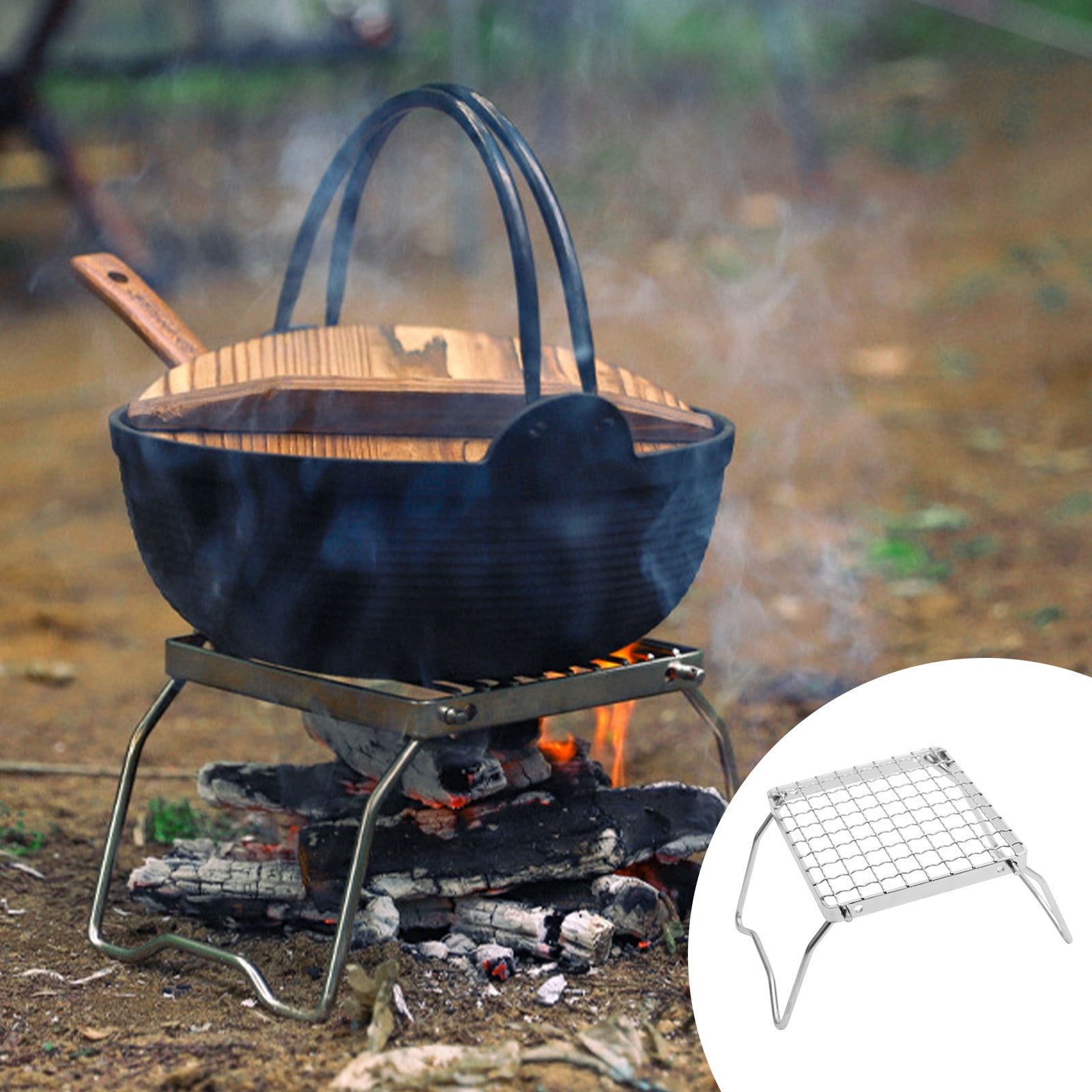 Outdoor Stainless Steel Stove Bracket Portable Barbecue Bracket ...